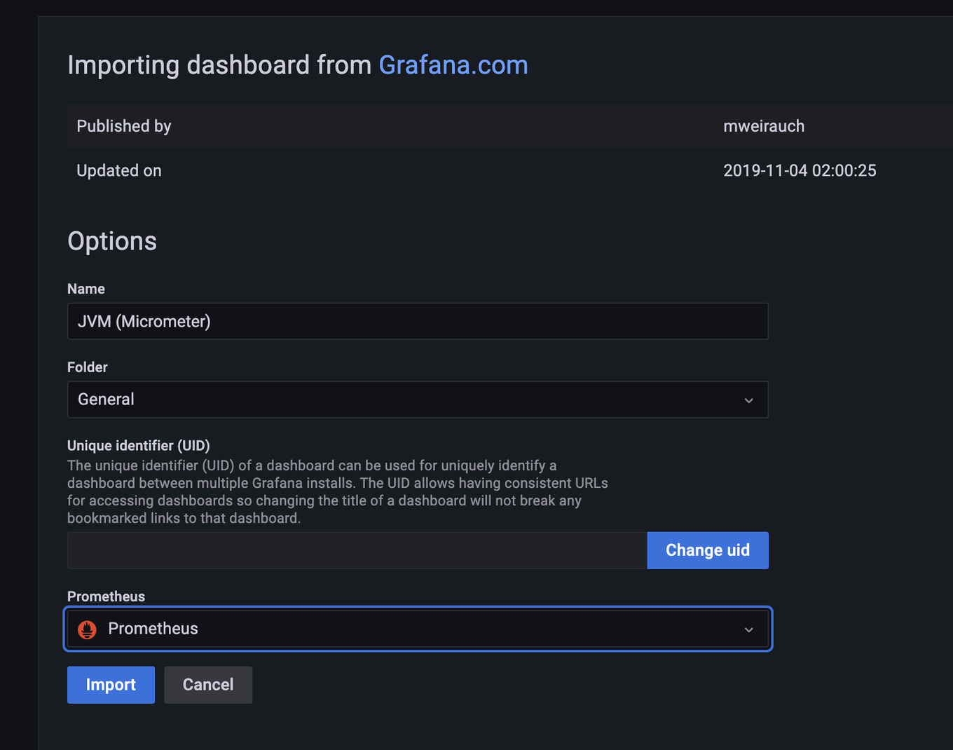 Spring Boot Actuator, Prometheus, Grafana를 사용한 스프링부트 모니터링 환경 구축